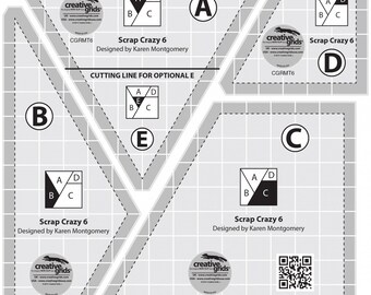 Creative Grids Scrap Crazy 6 Templates Set Quilt Ruler - Etsy