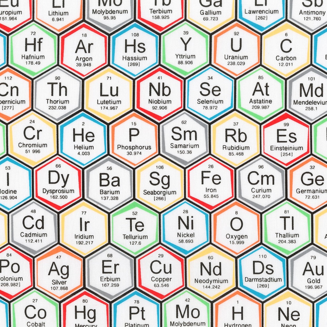 Science Fair Periodic Table Hexagon From Robert Kaufman - Etsy