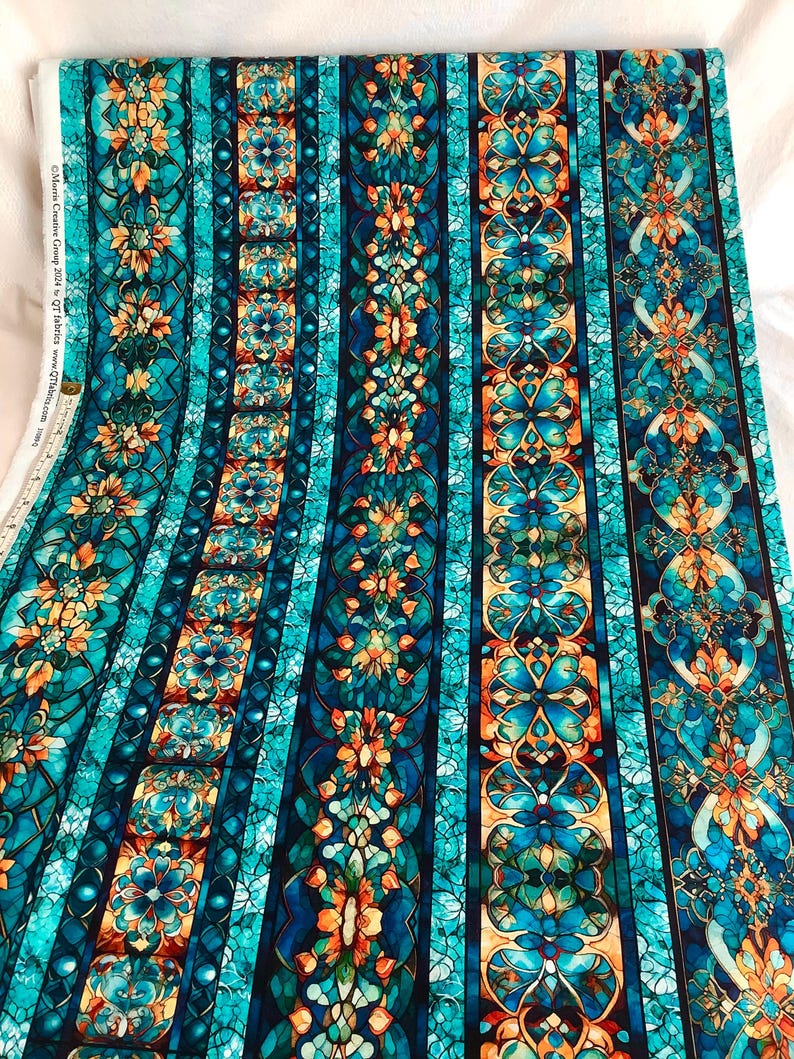 Bohemian Sunrise Celestial Decorative Stripe by Morris Creative Group ...