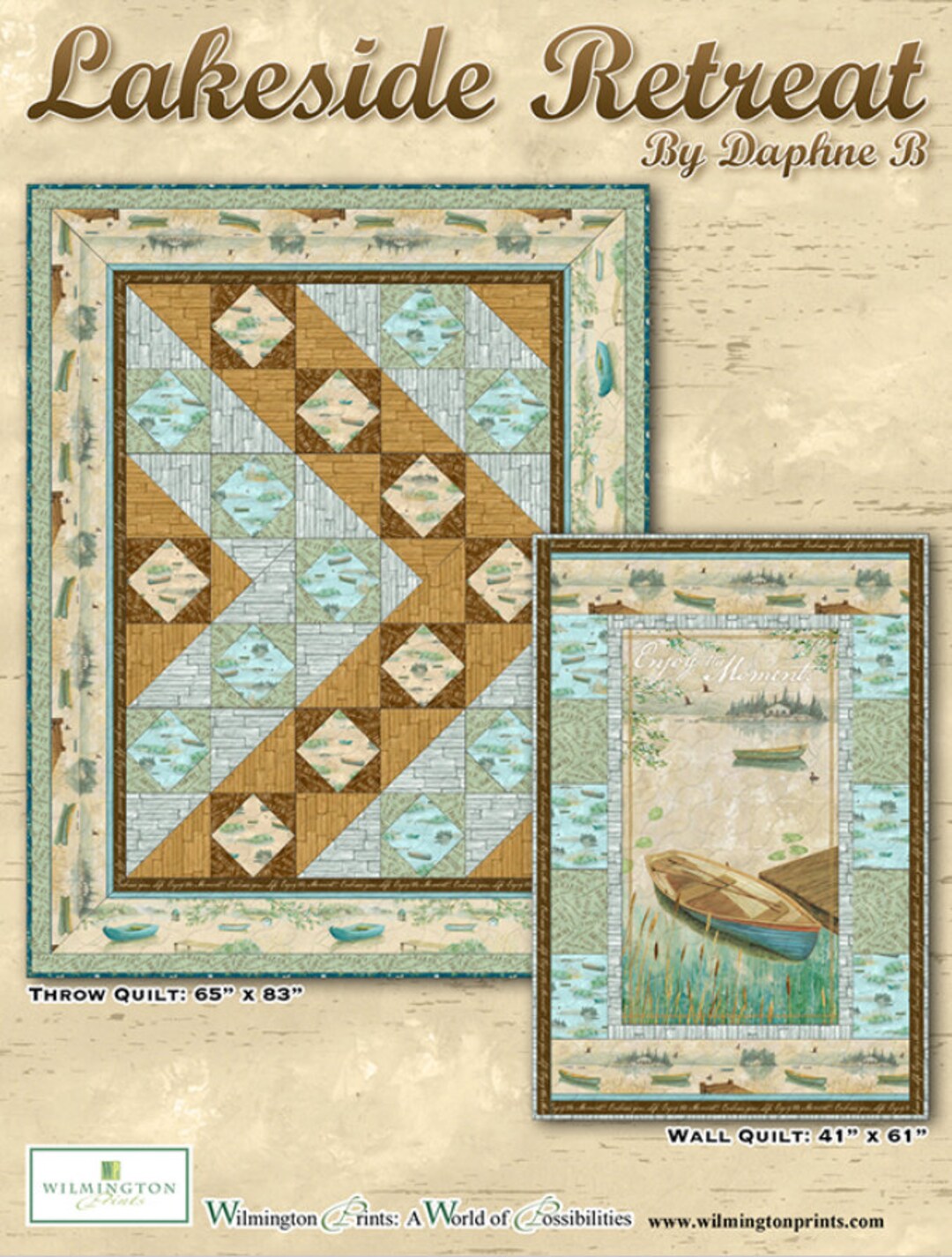 Lakeside Retreat Throw Quilt Kit From Wilmington Fabrics by Artist ...