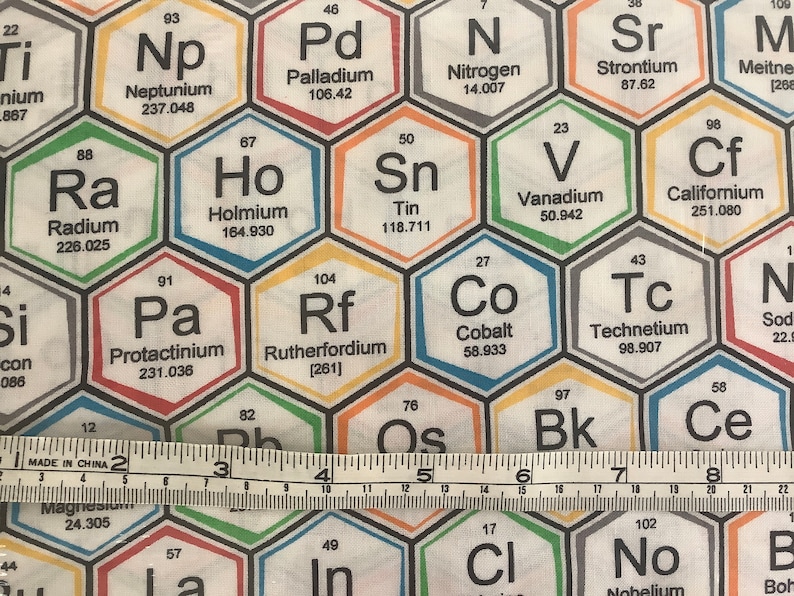Science Fair Periodic Table Hexagon From Robert Kaufman | Etsy