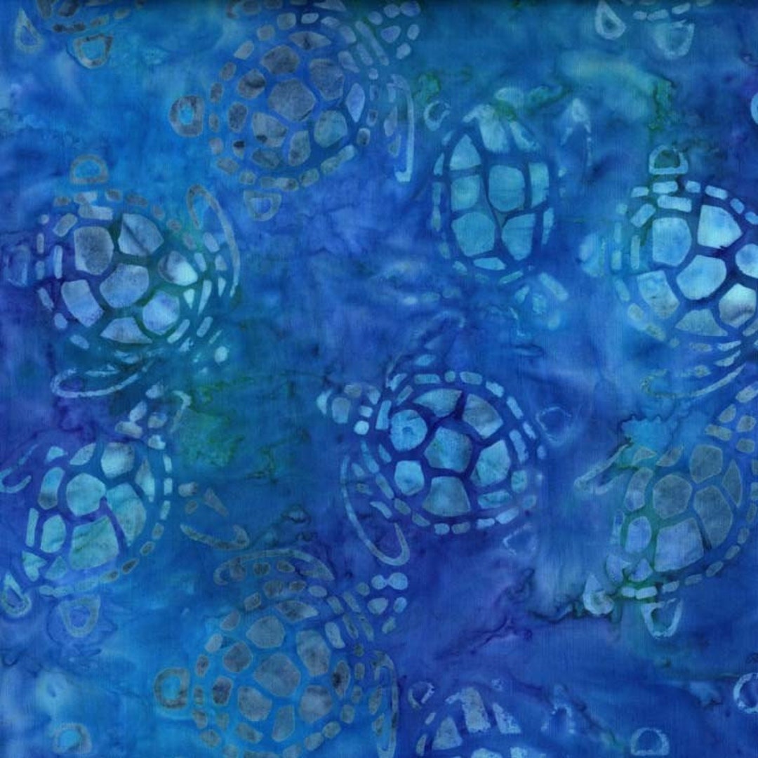 Sea Turtle Handpainted Bali Batik Turquoise With Sea Turtles - Etsy
