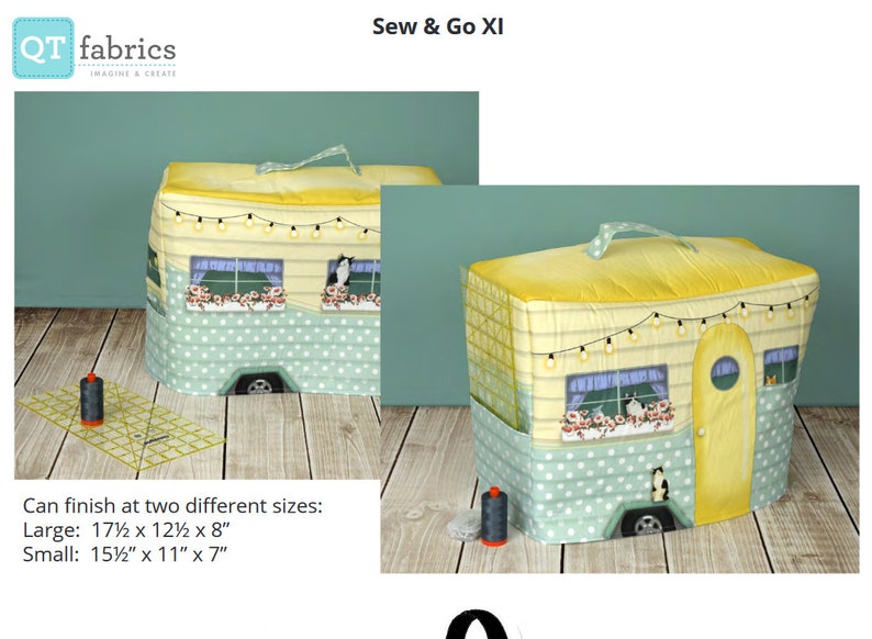 Vintage Camper Sewing Machine Cover for You to Sew Red and - Etsy