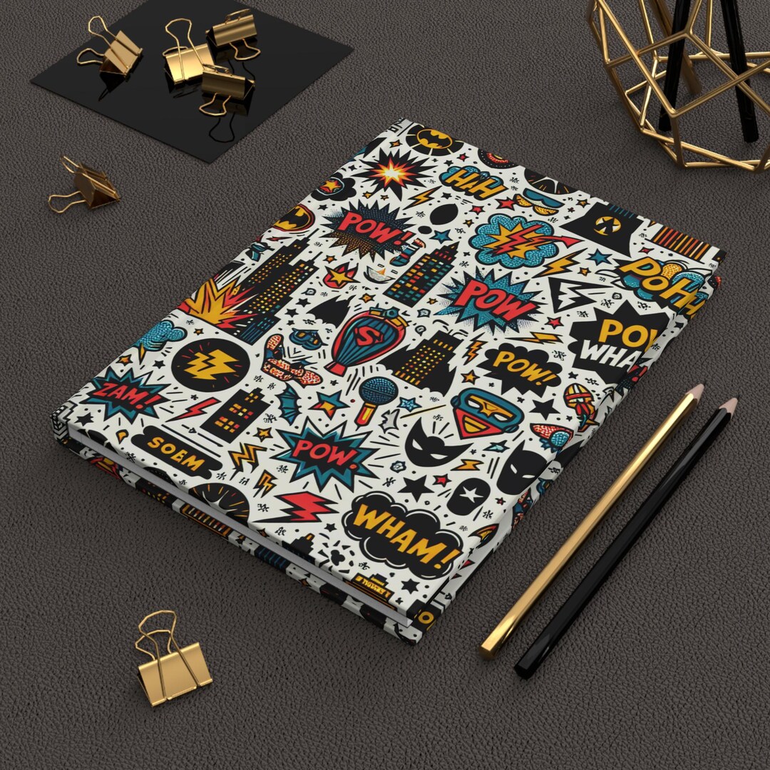 Comic Strip Superhero Hardcover Journal, Batman Superman Retro DC ...