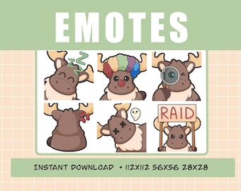 Moose Emotes Pack | Twitch, Discord, Youtube (digital Download) - Etsy
