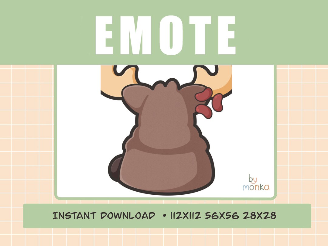 Angwy Moose Emote | Cute Streamer Emoji (digital Download) - Etsy