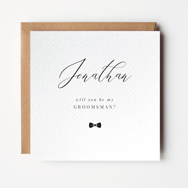Groomsman Question Card - Etsy UK