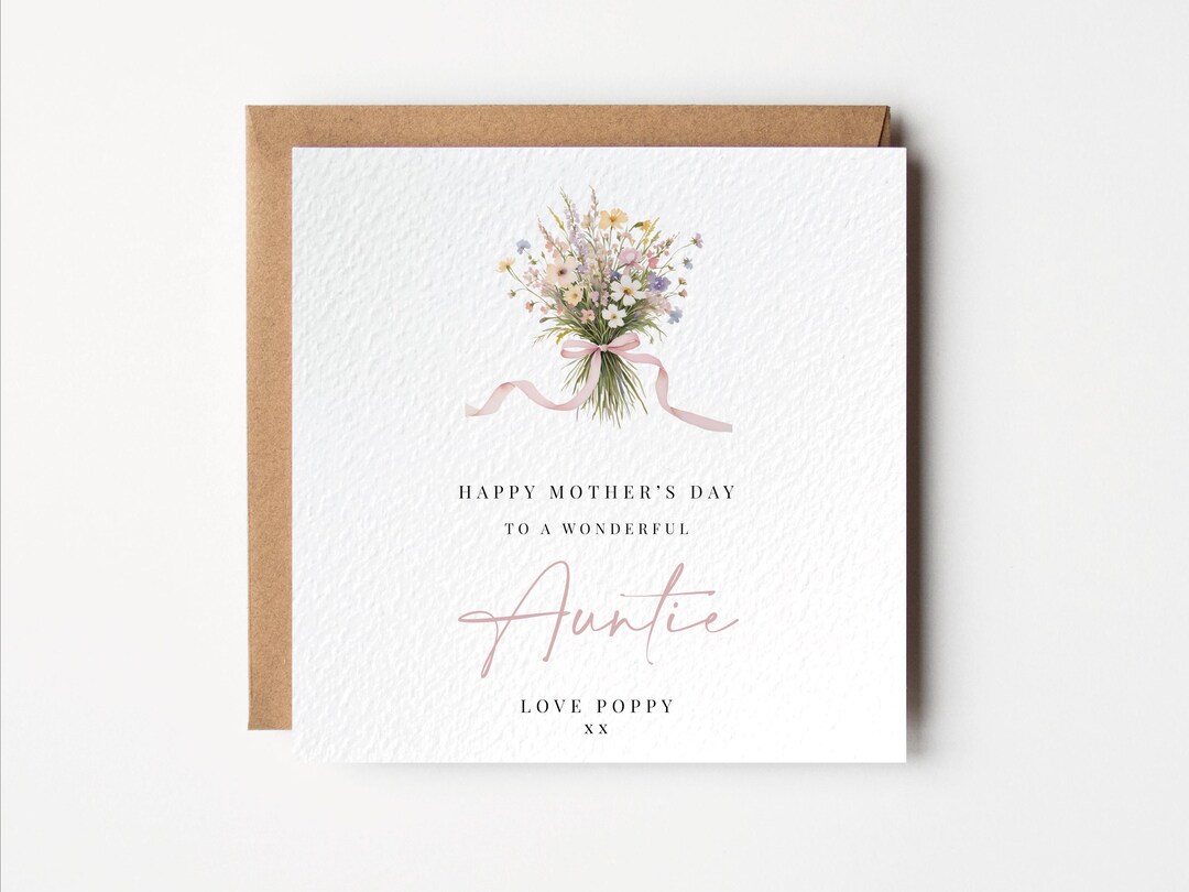 Mother's Day Card for Auntie, Aunt Mother's Day Greeting Card ...