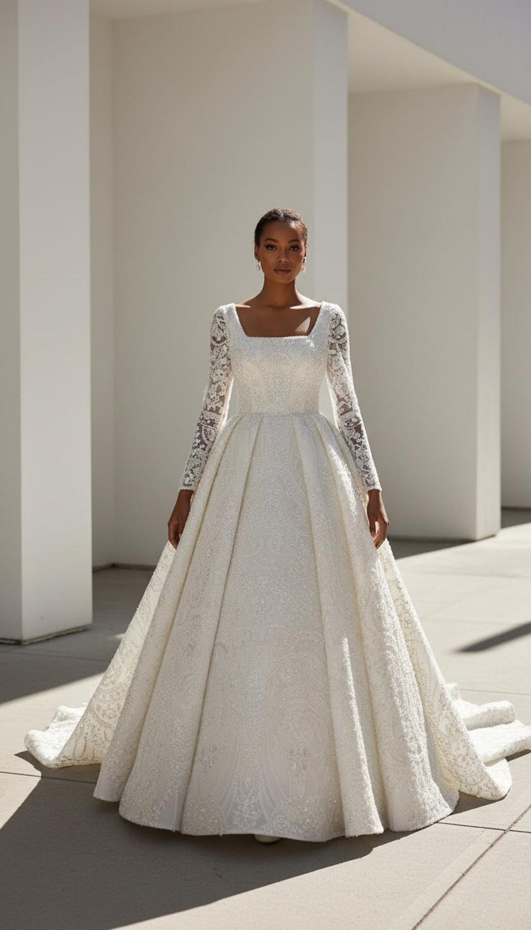 Luxury Custom Wedding Dress ,the Entire Dress is A Fluffy Pleated ...