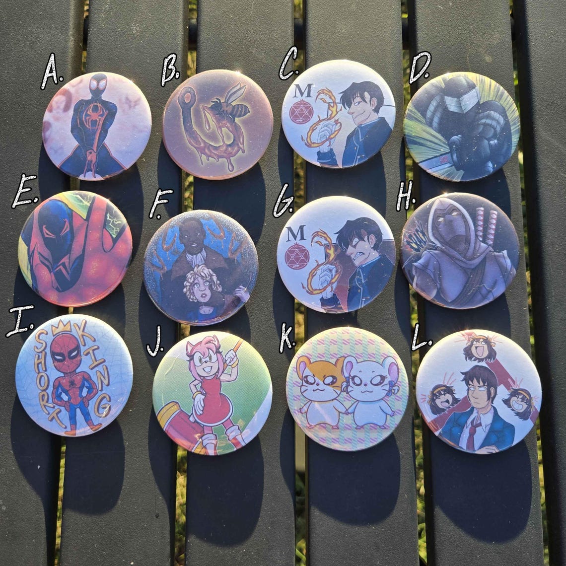 Fan Art Buttons - Etsy
