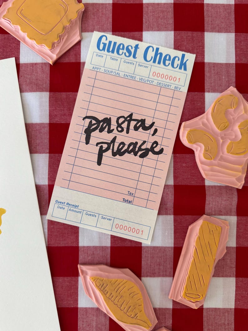Tiny Pasta Print Set | Pasta Shapes | Noodles | Linocut | Kitchen Art ...