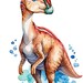 Parasaurolophus Dinosaur Watercolor Painting Wall Art Digital Print - Etsy