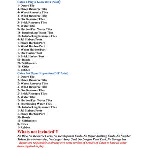 Settlers of Catan 3d Printed (DIY Paint) - Etsy