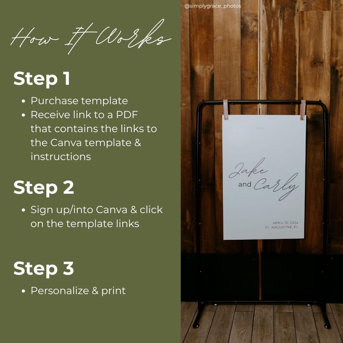 Wedding Welcome Sign Canva Template - Etsy