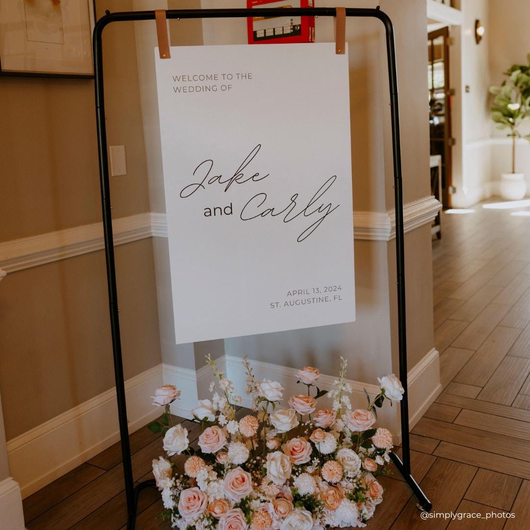 Wedding Welcome Sign Canva Template - Etsy