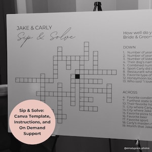 Sip and Solve Template With Detailed Instructions - Etsy