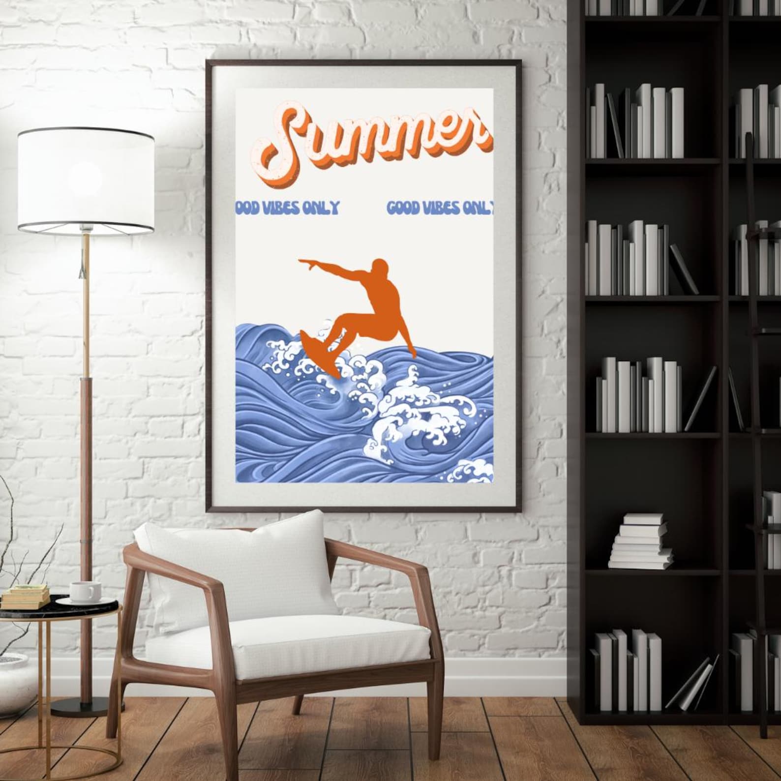Surfers at Beach Print, Surfing Poster, Surfing Summer Poster, Summer ...