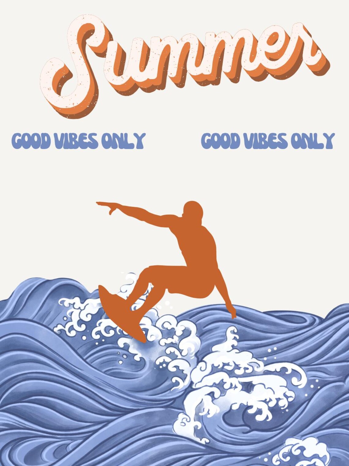 Surfers at Beach Print, Surfing Poster, Surfing Summer Poster, Summer ...