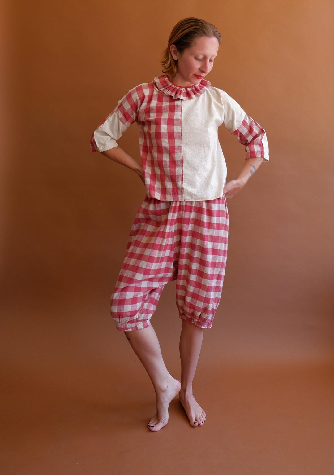 Vintage 40s Feedsack Clown Costume / 1930s 40s Flour Sack Handmade - Etsy