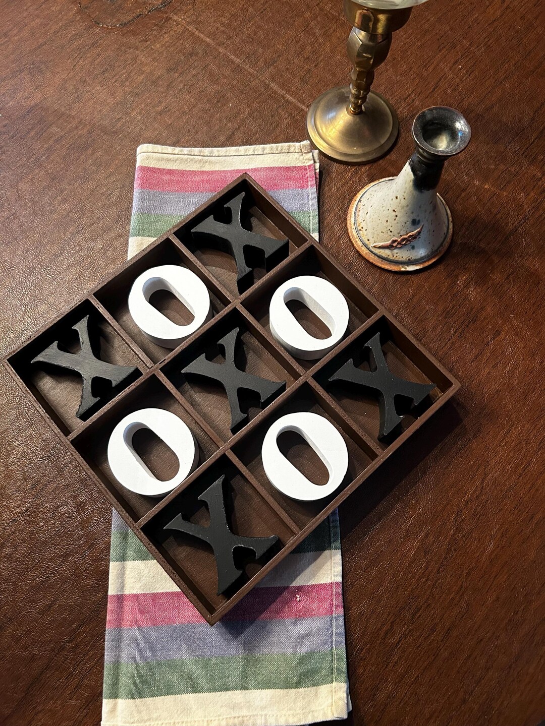 Wooden Tic Tac Toe Table Top Game, House Warming Gift - Etsy