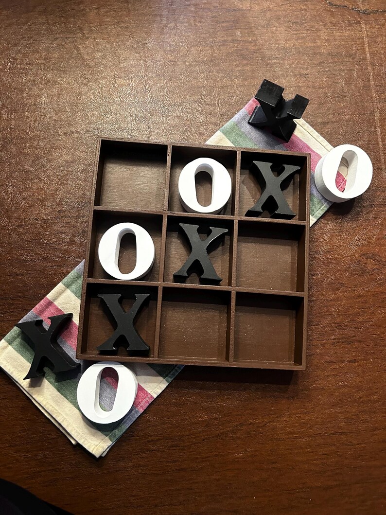 Wooden Tic Tac Toe Table Top Game, House Warming Gift - Etsy