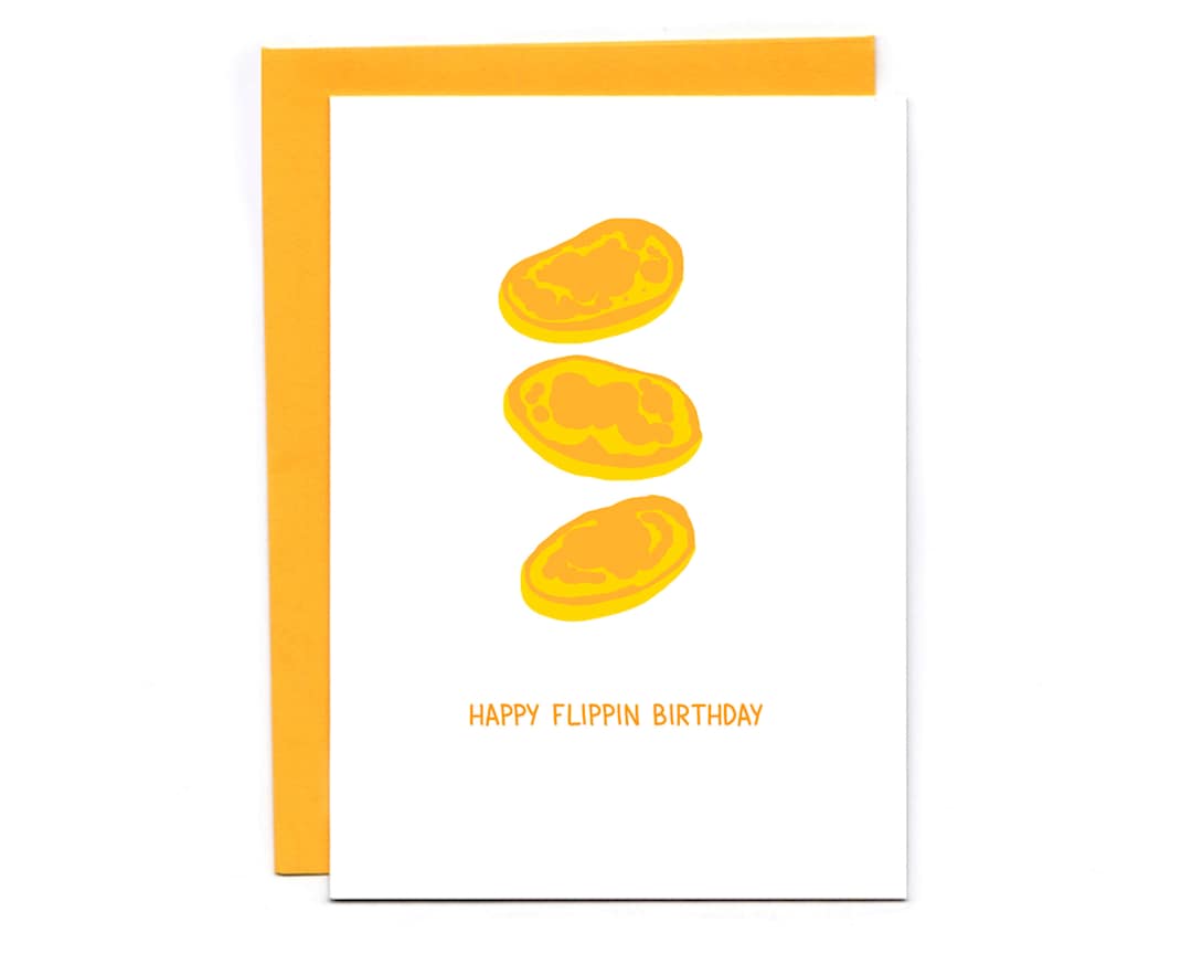 Happy Flippin Birthday - Happy Birthday Card - Pancake Pun - Funny ...