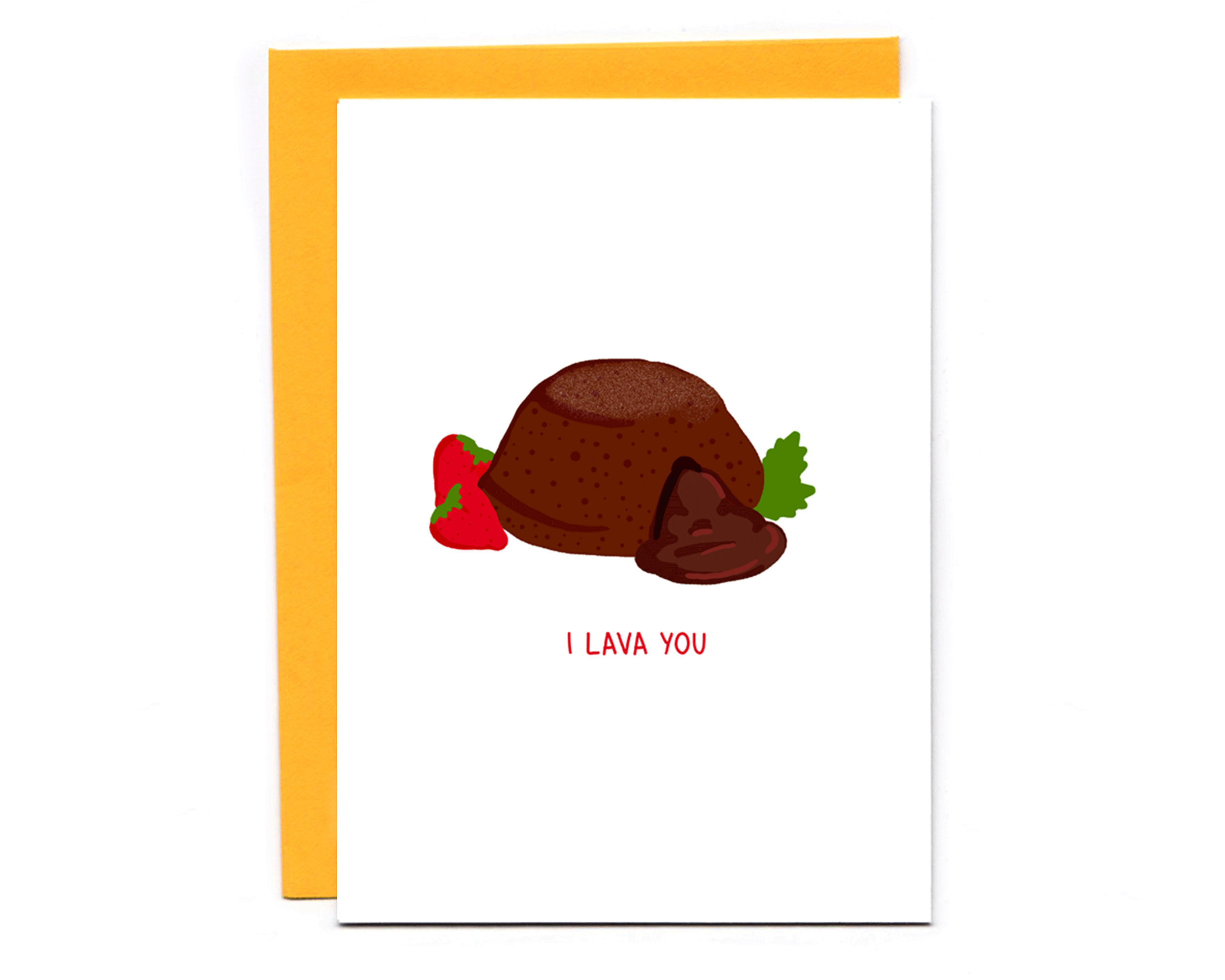 I Lava You - Anniversary - Valentine's Day Card - Chocolate Cake - Pun ...