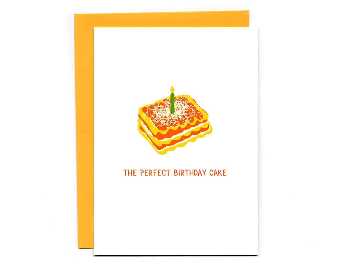 Funny Lasagna Birthday Card - Etsy