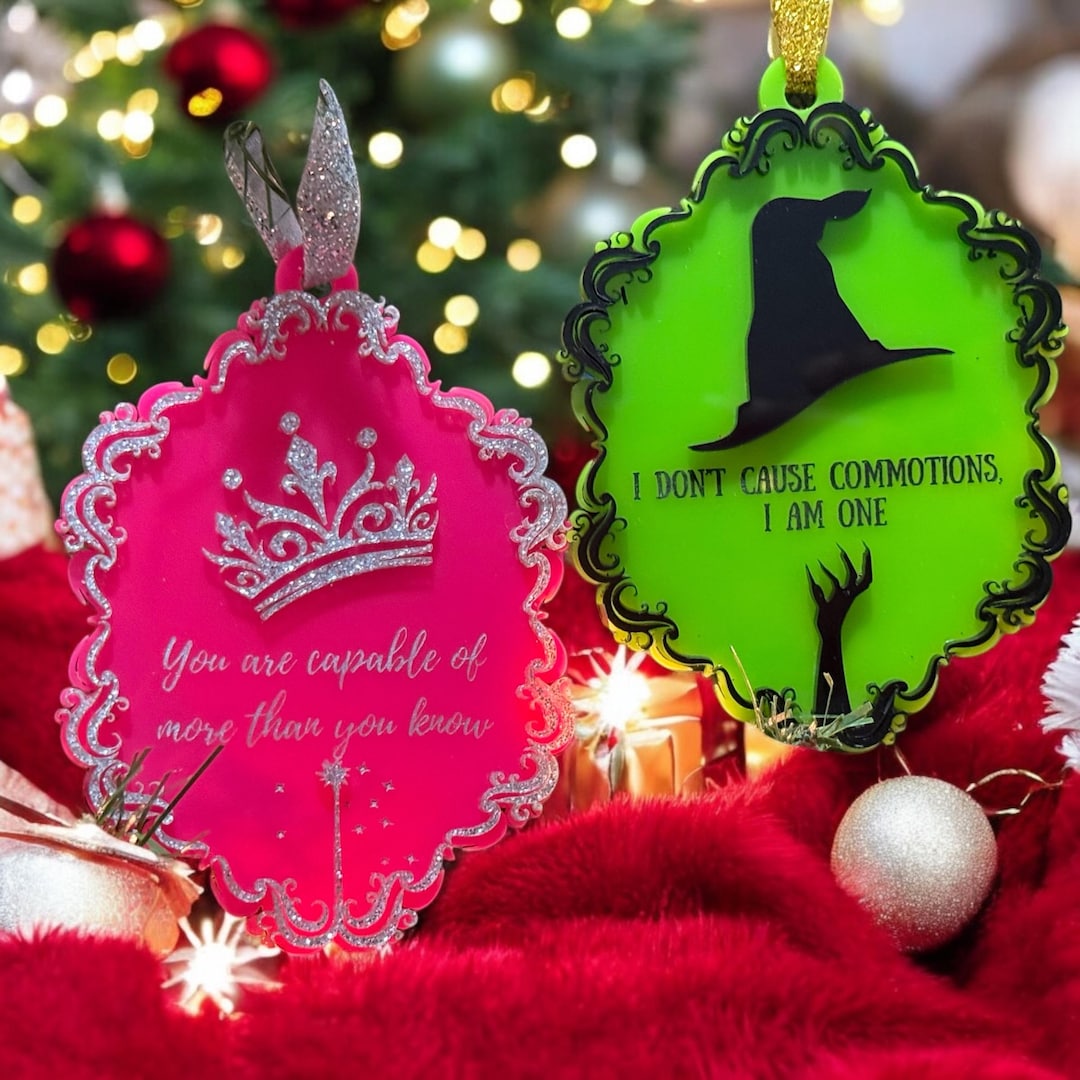 Buy Wicked Glinda and Elphaba Ornaments, Wicked Gifts, Witches of Oz ...