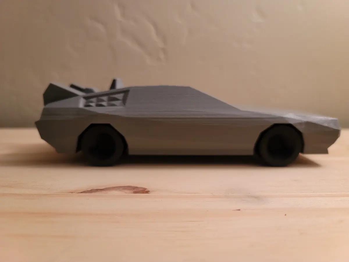DMC Delorean Back to the Future Low Polygon Desktop Display Model Car ...