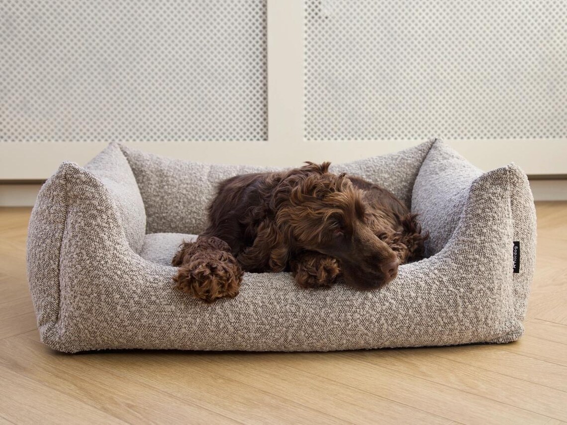 Luxury Billy Bouclé Dog Bed Taupe - Etsy