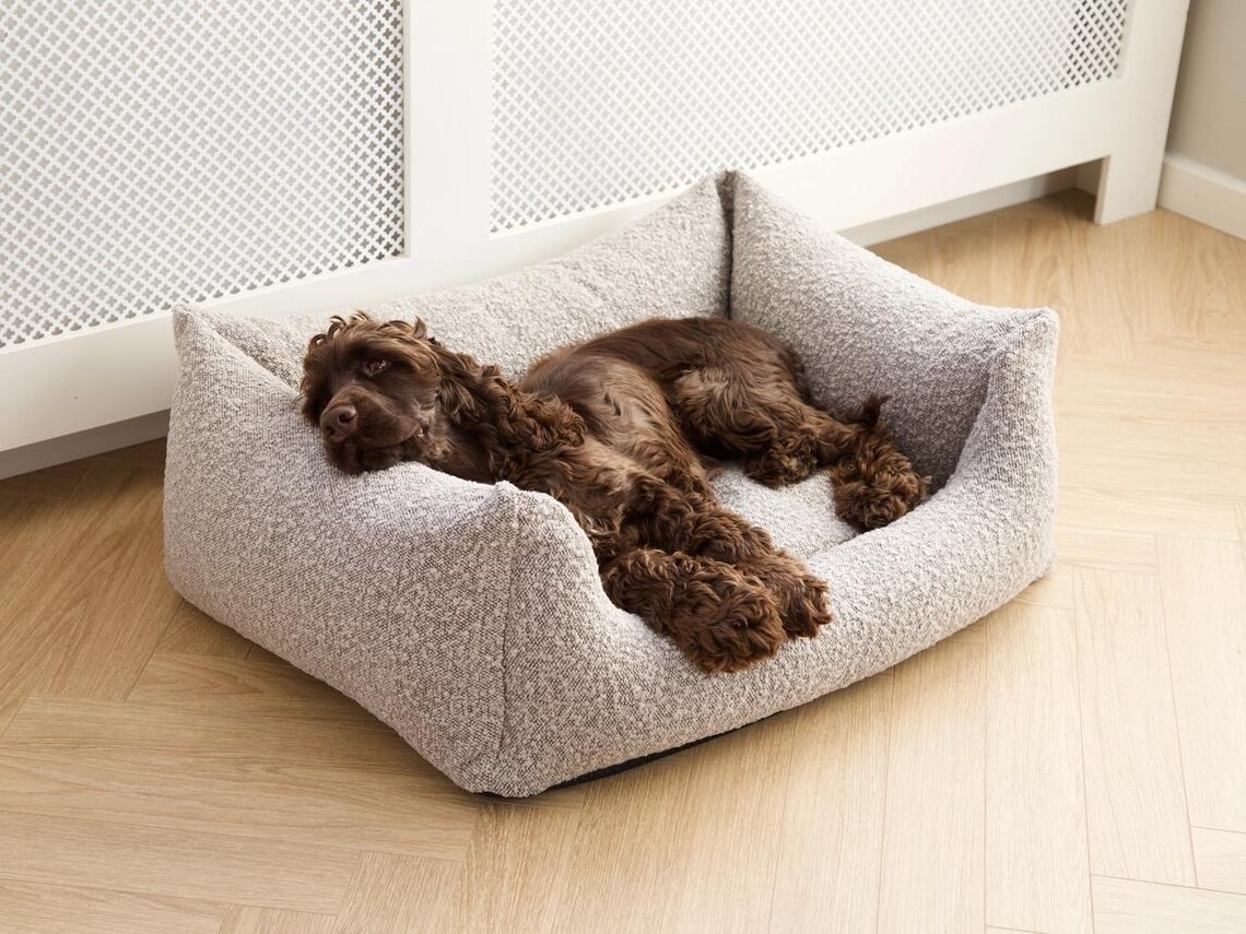 Luxury Billy Bouclé Dog Bed Taupe - Etsy