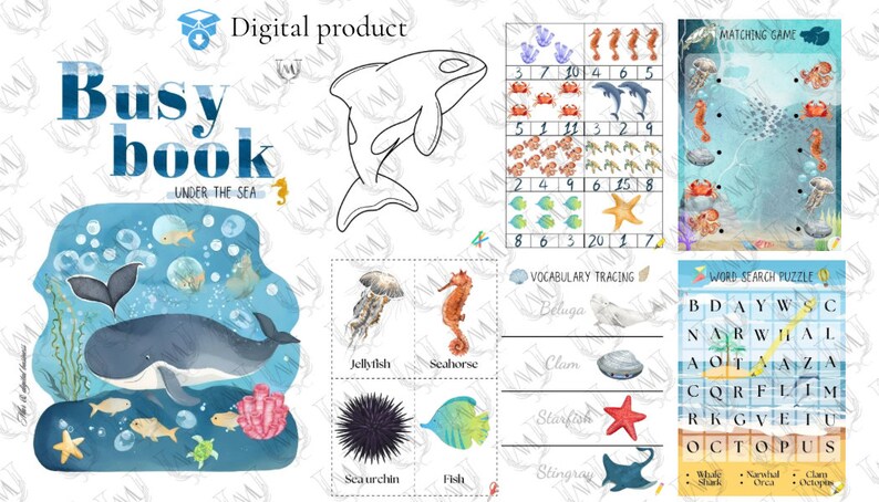 Busy Book - Under the Sea / Preschool Busy Book - Etsy