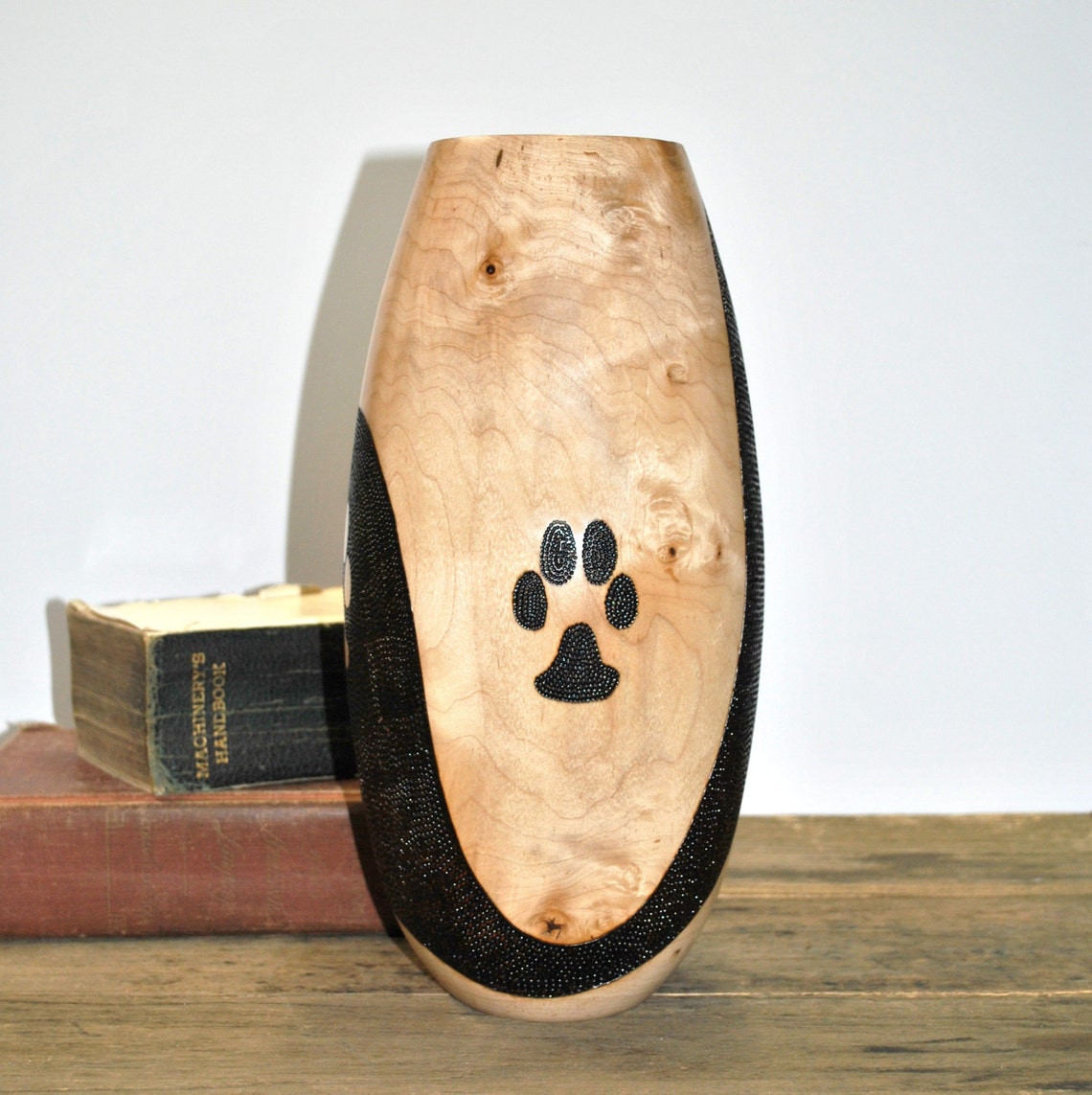 Pawprint Vase READY TO SHIP Maple Pyrography Pawprint - Etsy