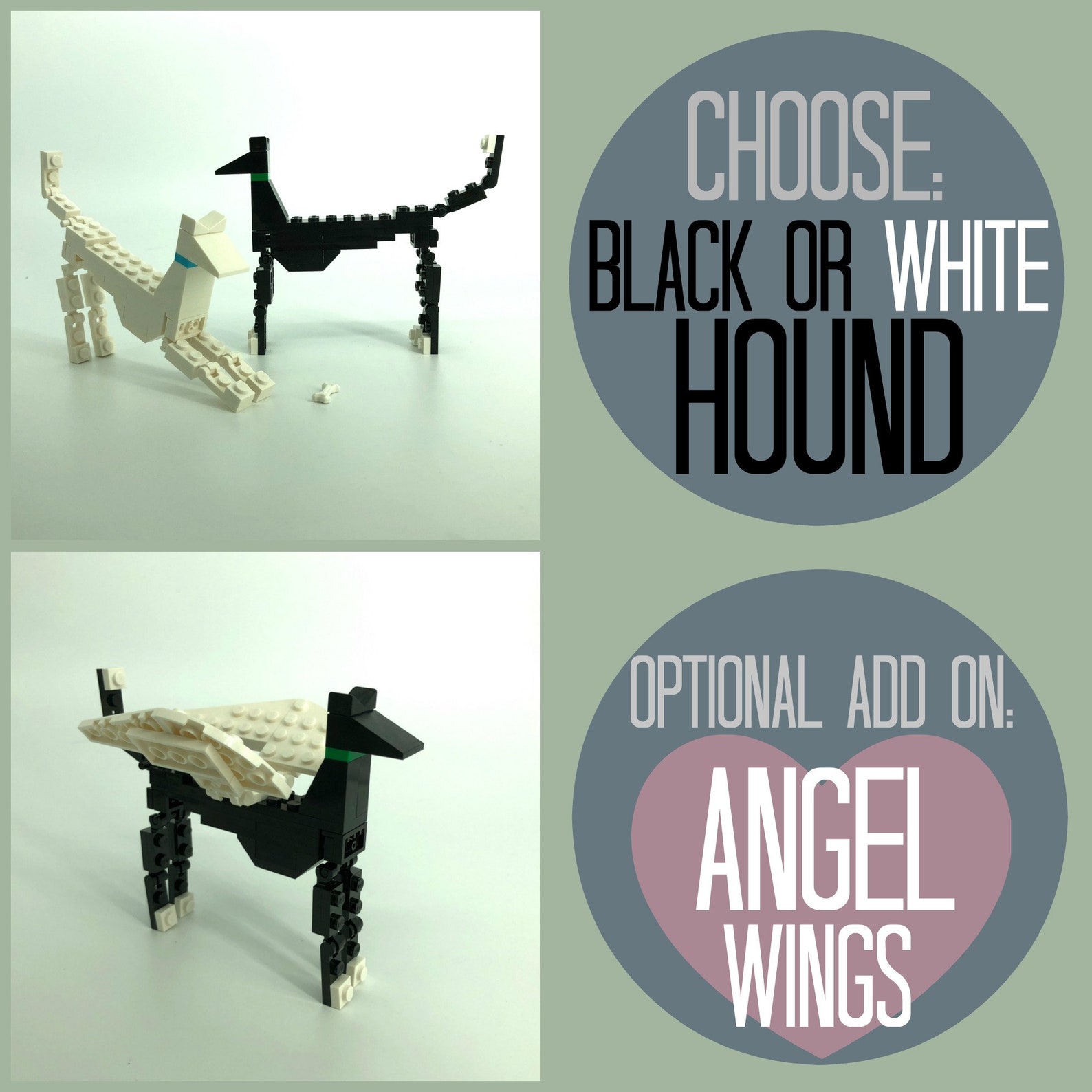 Lego Greyhound KIT Greyhound Toy Build Your Own - Etsy Nederland