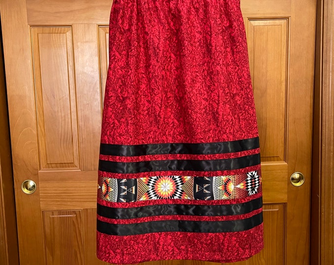 Native American Ribbon Skirt Rainbow Ribbon Skirt Multi-colored Ribbon ...