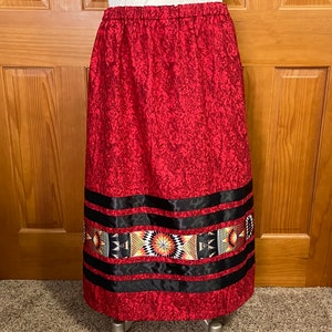 Women’s Ribbon Skirt With Optional Pockets - Made to Order - Black With ...