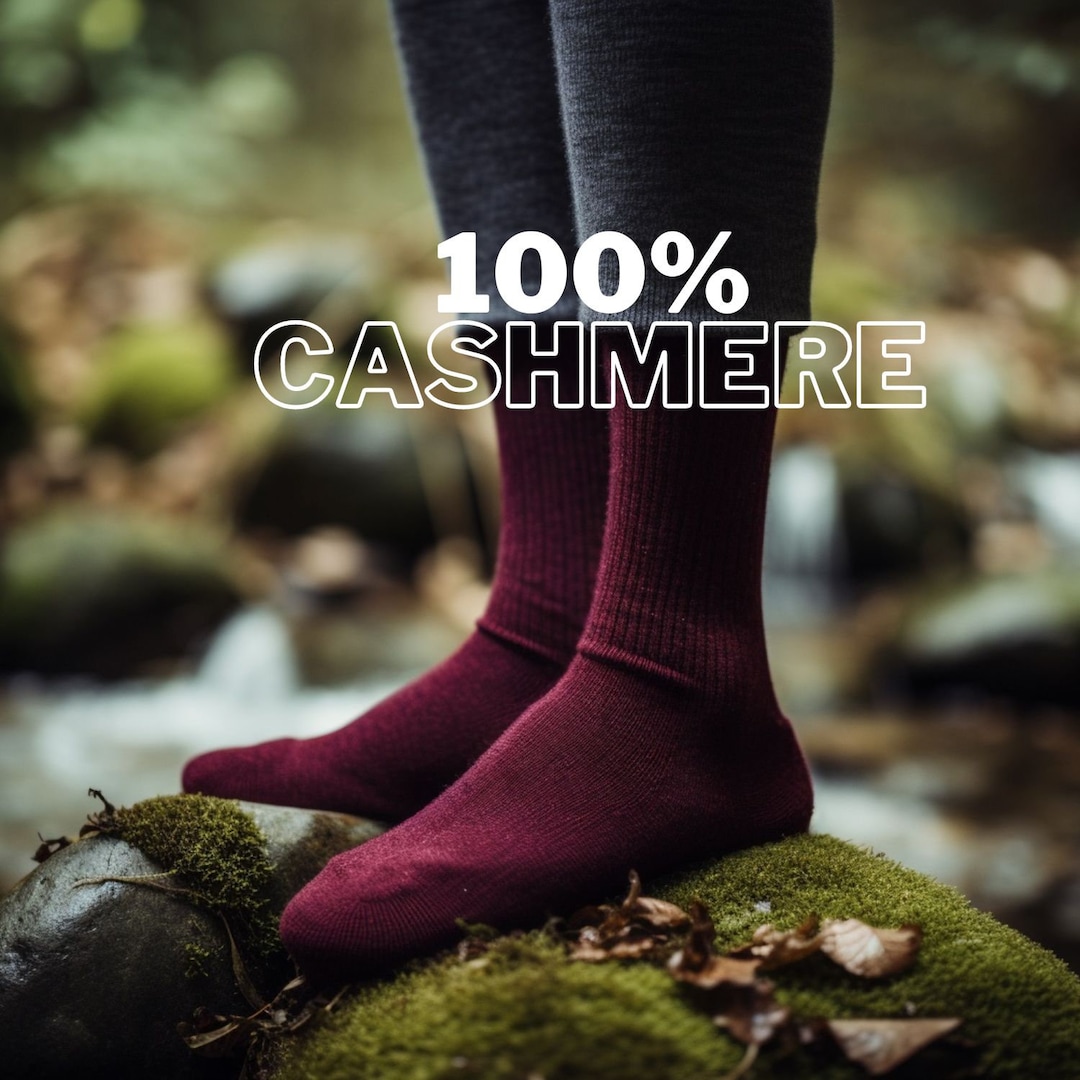 100% Cashmere Socks Warm Pure Cashmere Socks Fleur D'eve by Econica - Etsy