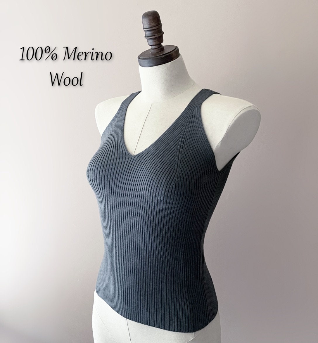 Merino Wool Tank Top More Colors Womens Knitwear Ready to Ship Merino ...