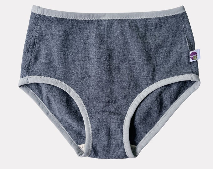Grey Merino Wool Underwear Brief Women's Small Ready to Ship Wool ...