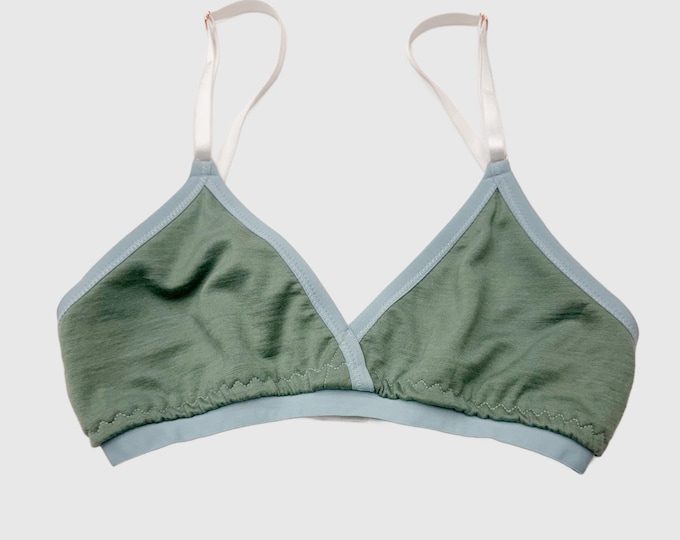 Sage Green Merino Wool Bra Small/medium | Ready to Ship Wool Lingerie ...