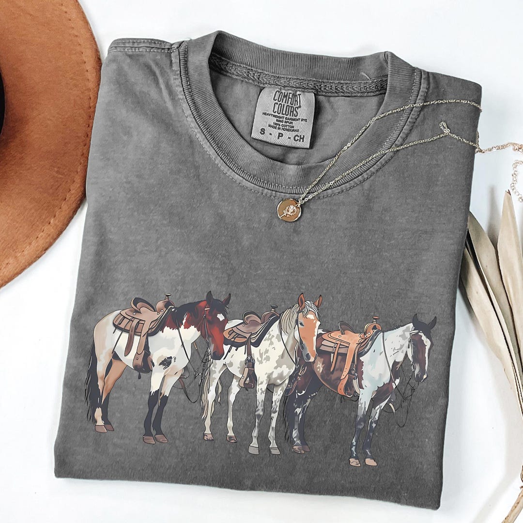 Vingate Rodeo Shirt, Western Style Shirt, Retro Cowboy Shirt, Horse ...