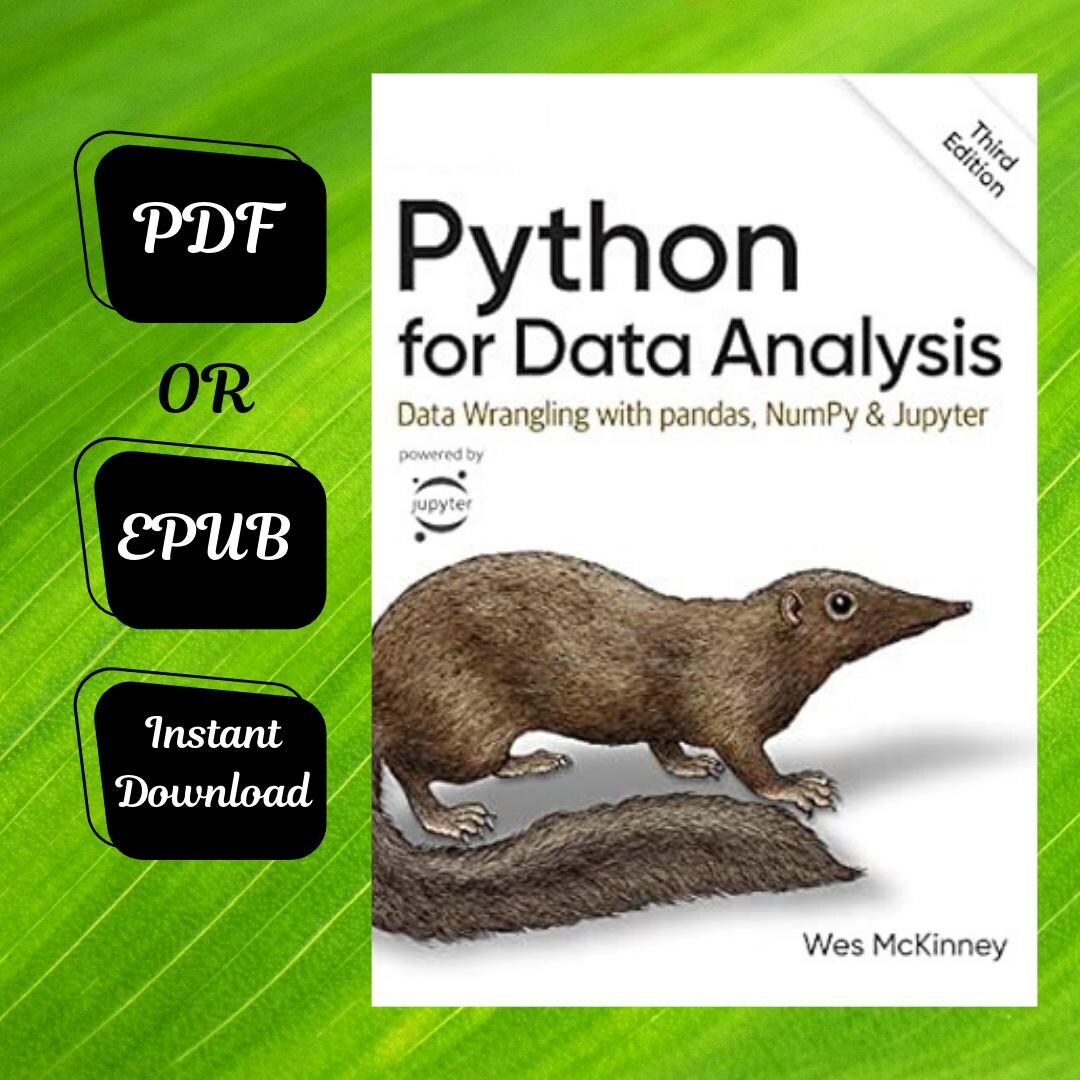 Python For Data Analysis Data Wrangling With Pandas Numpy And Jupyter 3rd Edition Etsy