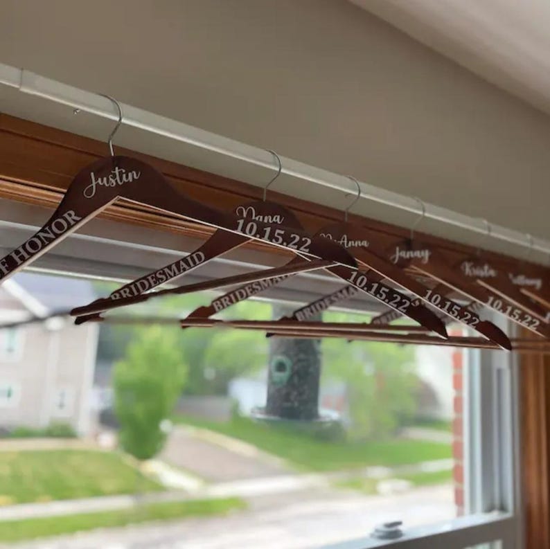 Personalized Bridal Hanger | Custom Wedding Hanger With Name & Date ...