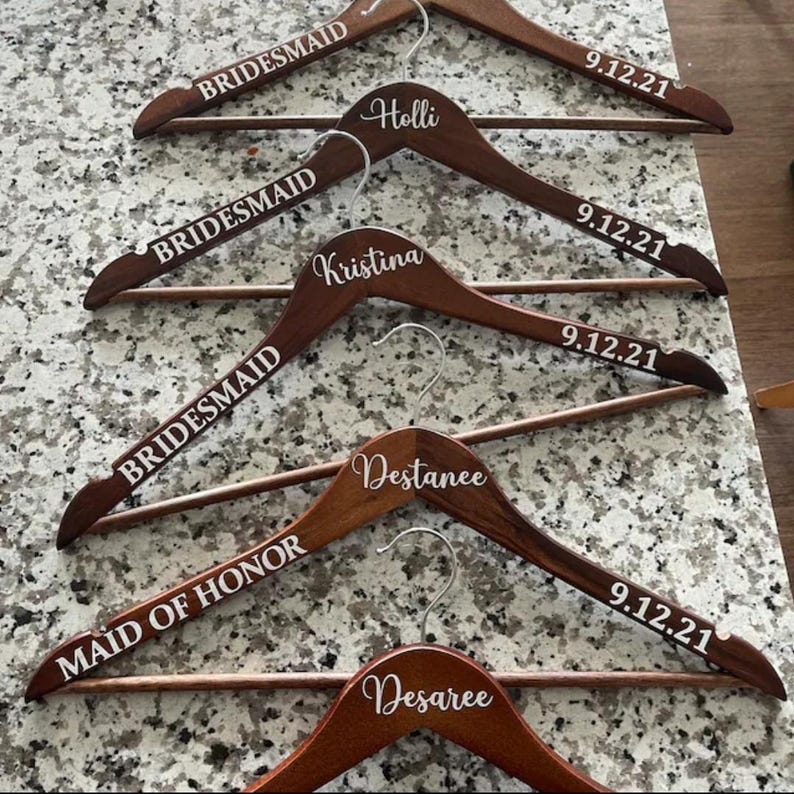 Personalized Bridal Hanger | Custom Wedding Hanger With Name & Date ...