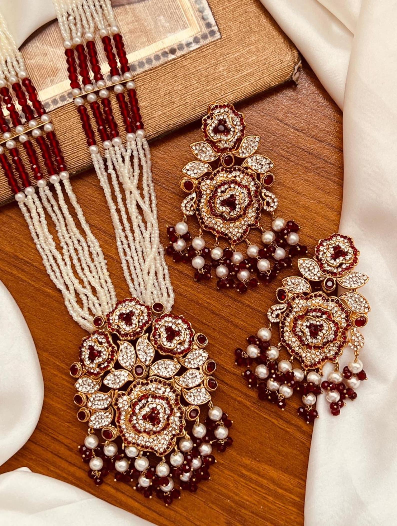 Mala Set Gold Plated Complete Set 2 Colors Available , Long Mala ...