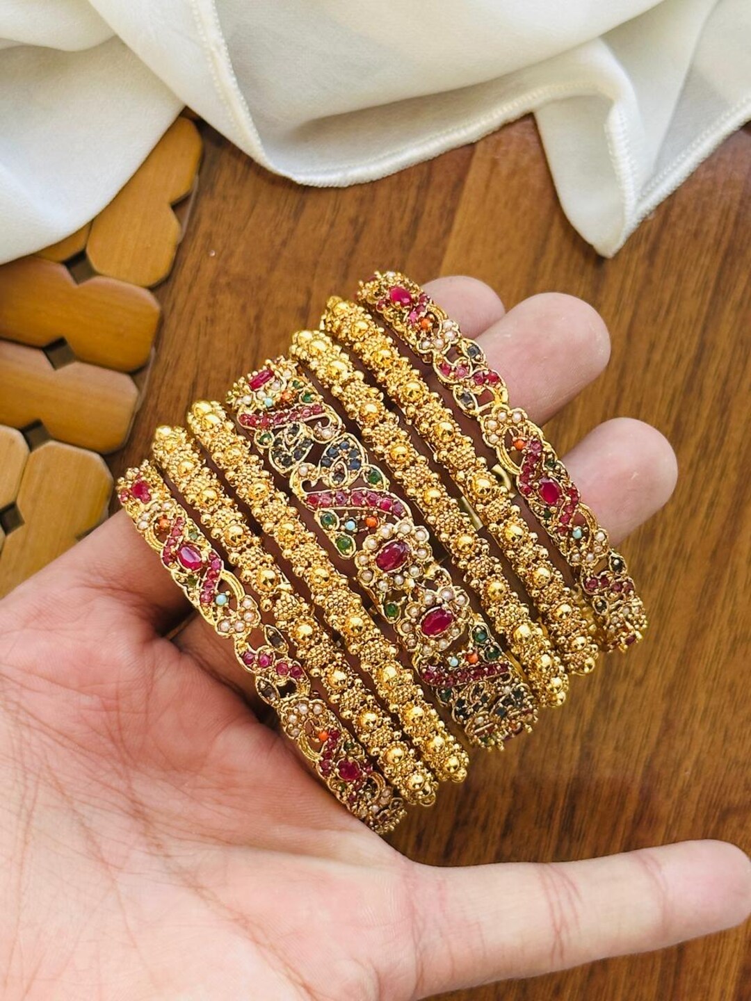 Bangles, Pakistani Nauratan Bangles, Pakistani Jewelry, Indian Jewelry ...