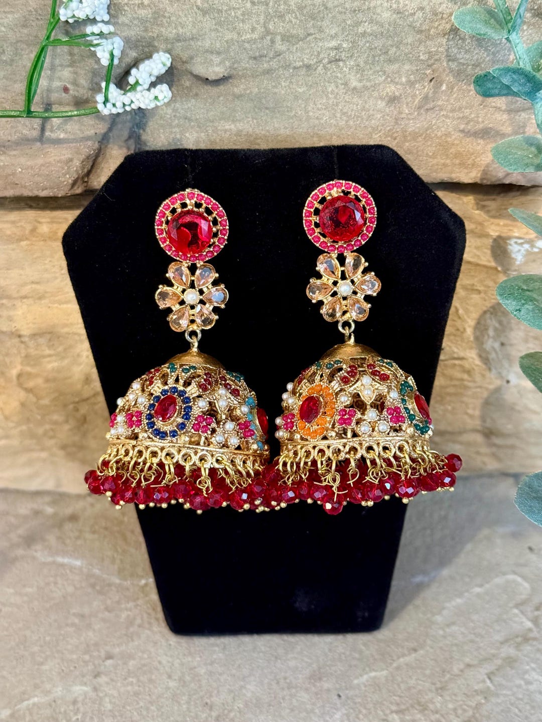 Jhumka Earrings, Jhumkay Pakistani Jewelry, Indian Jewelry, Nauratan ...
