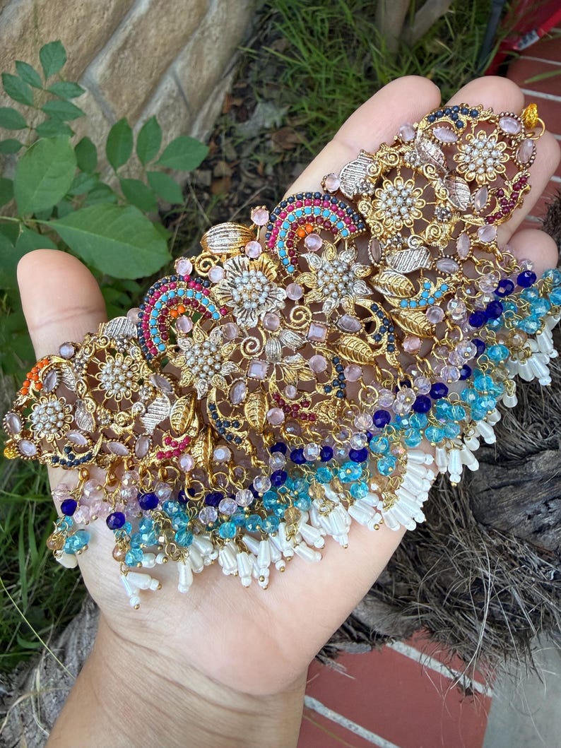 Nauratan Complete Set, Pakistani Indian Jewelry, Bridal Jewelry ...