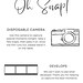 Disposable Camera Sign for Weddings - Editable Digital Camera Sign ...